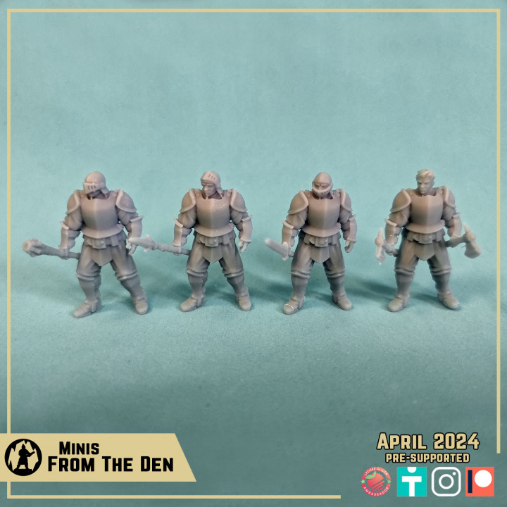 3D Printable Soldiers - Minis PACK by Minis From the Den