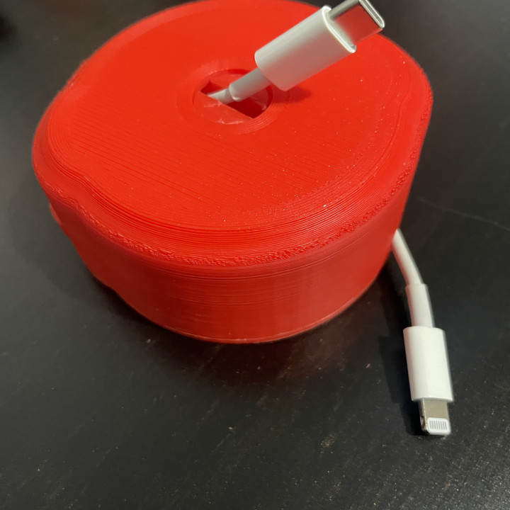 3D Printable 3D Printed Auto Retract Cable Reel by Farhan Sufian