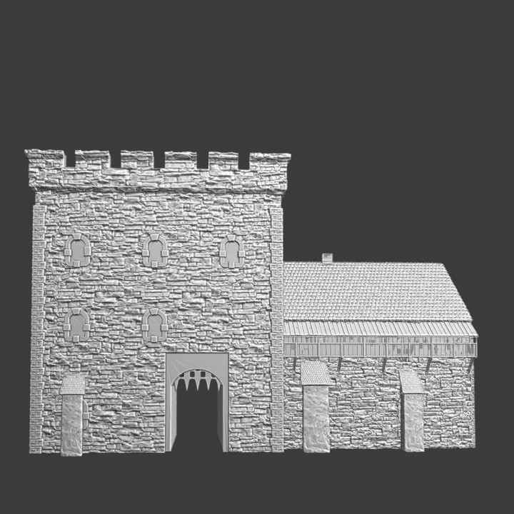 3D Printable Medieval Modular Castle - Large Gate Module by Northern ...