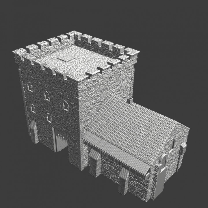 3D Printable Medieval Modular Castle - Large Gate Module by Northern ...