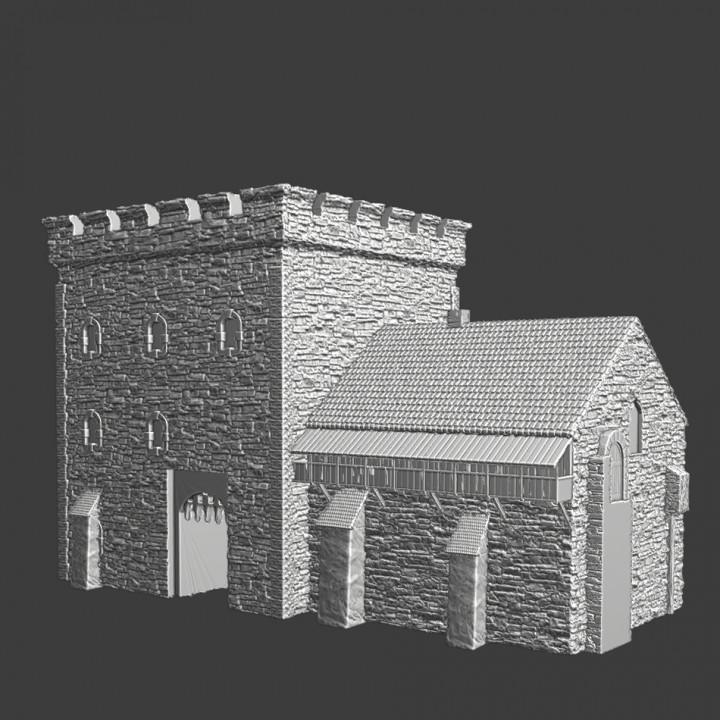 3D Printable Medieval Modular Castle - Large Gate Module by Northern ...