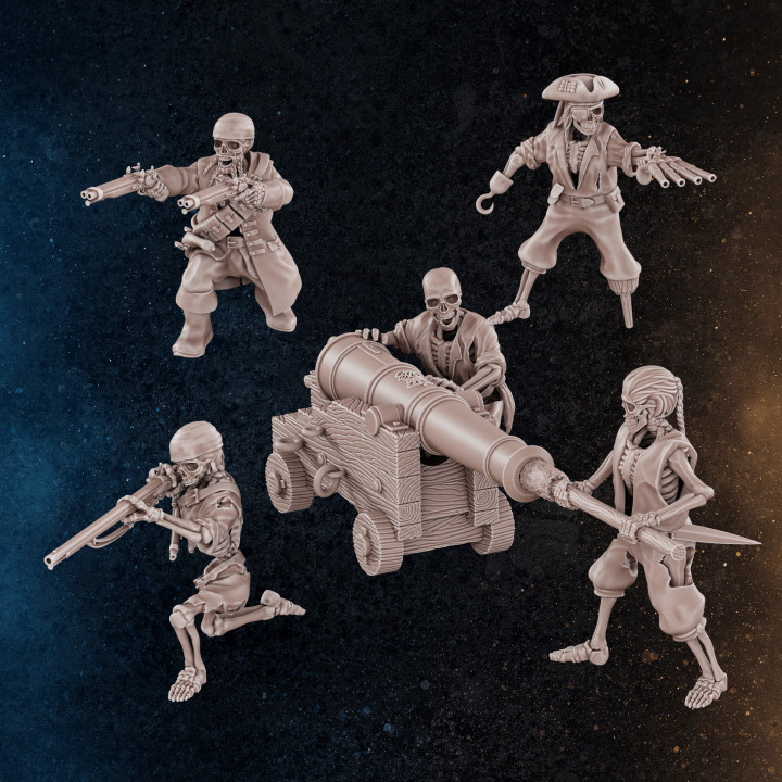 3D Printable Undead Pirates - Napoleonics by Productions Diratia
