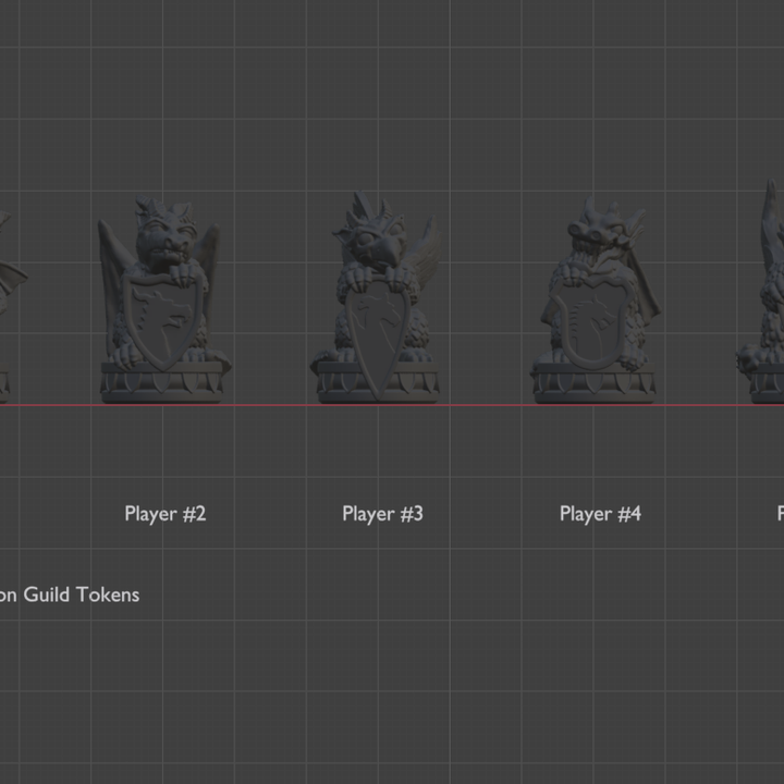 3D Printable Wyrmspan Upgraded Dragon Guild Tokens by Andy at MeepleForge