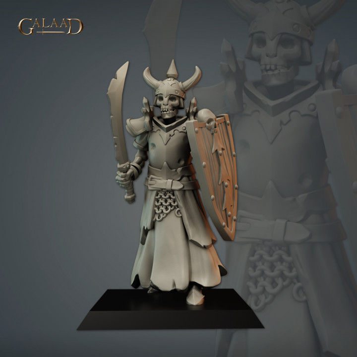 3D Printable Skeleton fighter 02 by Galaad Miniatures