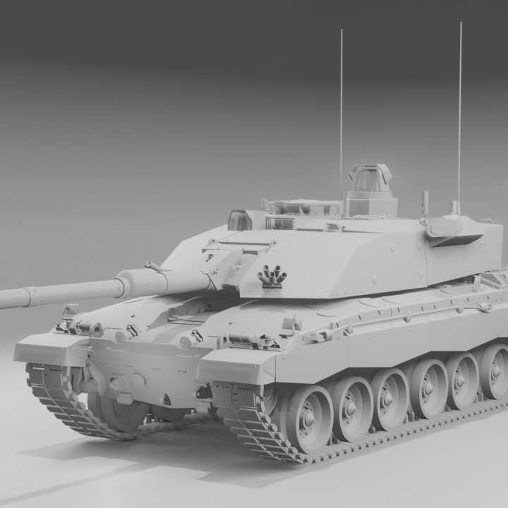 3D Printable Challenger III MBT with Trophy APS by The Military ...