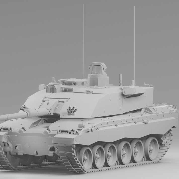 3D Printable Challenger III MBT with Trophy APS by The Military ...