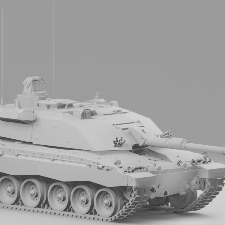 3D Printable Challenger III MBT with Trophy APS by The Military ...