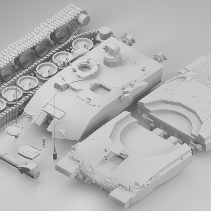 3D Printable Challenger III MBT with Trophy APS by The Military ...
