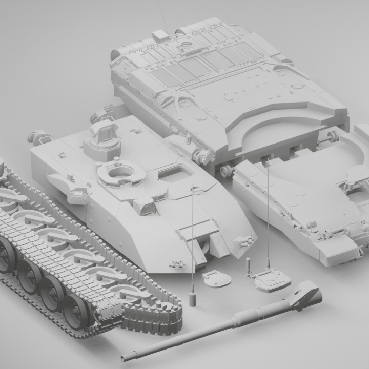 3D Printable Challenger III MBT with Trophy APS by The Military ...