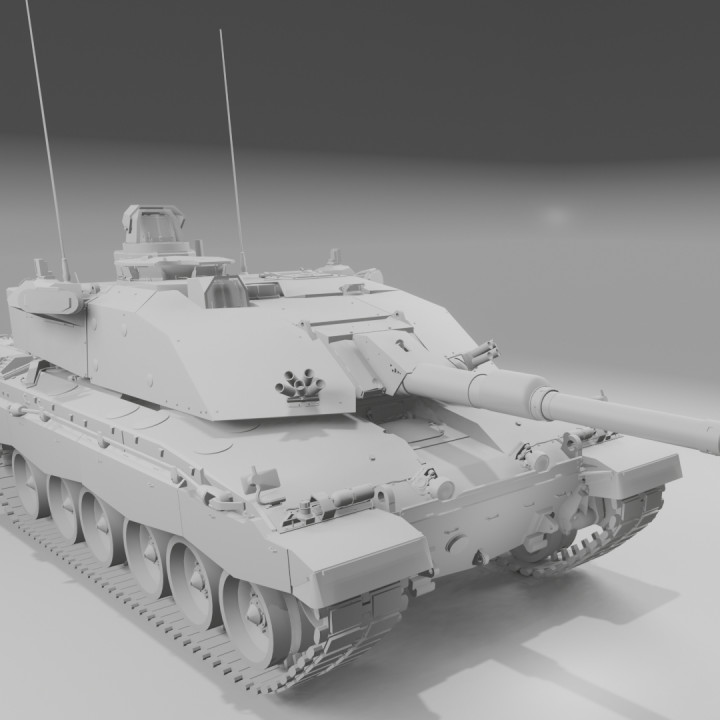 3D Printable Challenger III MBT with Trophy APS by The Military Industrial Complex