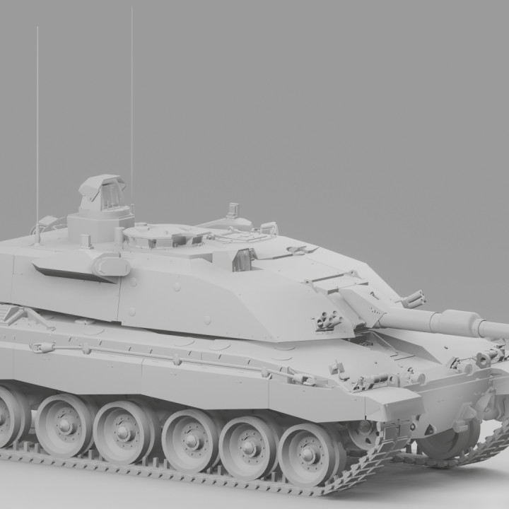 3D Printable Challenger III MBT with Trophy APS by The Military ...