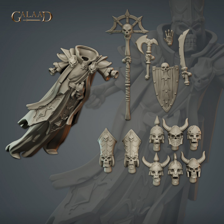 3D Printable Bishop skeleton lich 02 by Galaad Miniatures