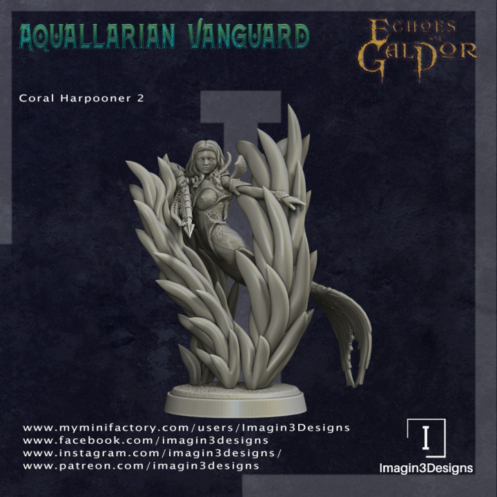 3D Printable Coral Harpooners by Imagin3Designs