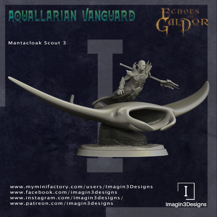 3D Printable Manta Ray Merfolk Scouts by Imagin3Designs