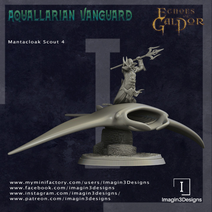 3D Printable Manta Ray Merfolk Scouts by Imagin3Designs