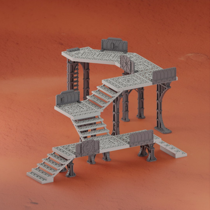 3D Printable Modular Industrial Walkway - Grimdark Industrial by ...