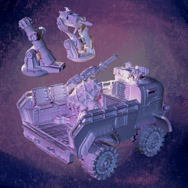 3D Printable Mining Colony Terrain and Vehicles by EonsOfBattle