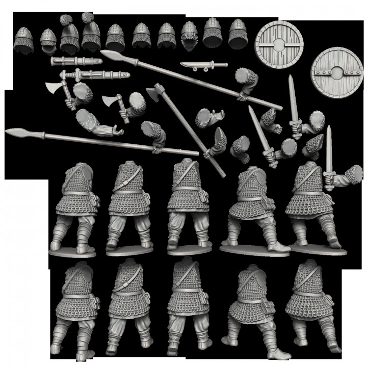 3D Printable Viking Armored Infantry by Wargames Atlantic