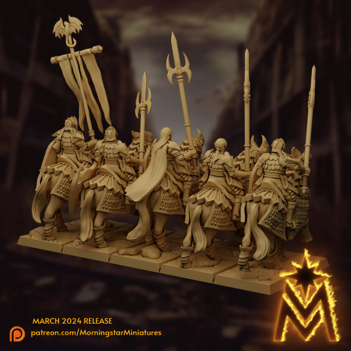 3D Printable High Elf Knights of Ryma Unit | 32mm Scale Presupported by ...
