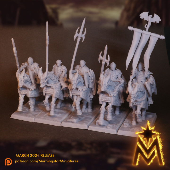 3D Printable High Elf Knights of Ryma Unit | 32mm Scale Presupported by ...
