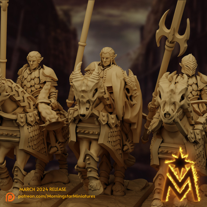 3D Printable High Elf Knights of Ryma Unit | 32mm Scale Presupported by ...