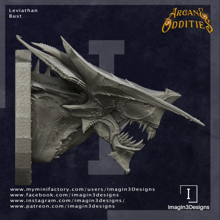 3D Printable Leviathan Bust by Imagin3Designs