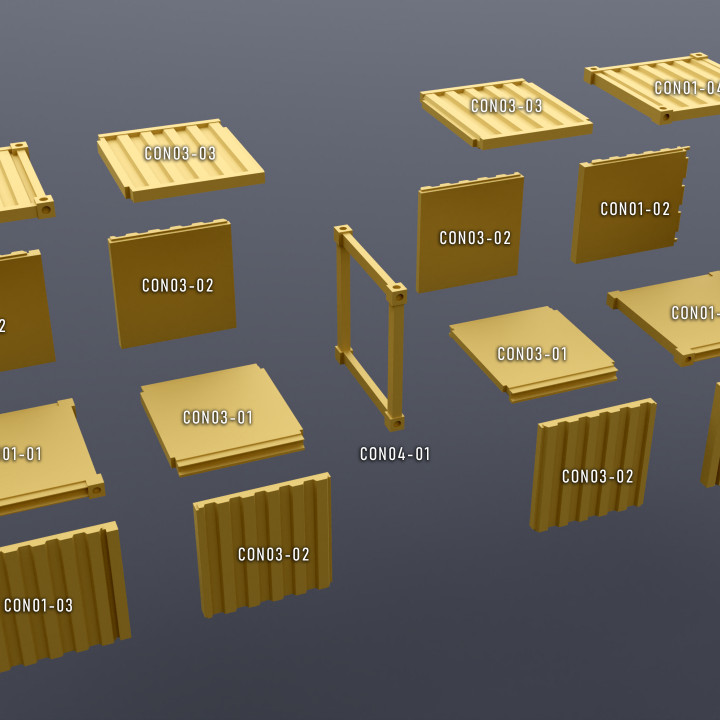 3D Printable CON.HAB STACKS - 28-30mm Modular Terrain Pack by ...