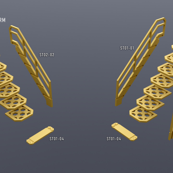 3D Printable CON.HAB STACKS - 28-30mm Modular Terrain Pack by ...