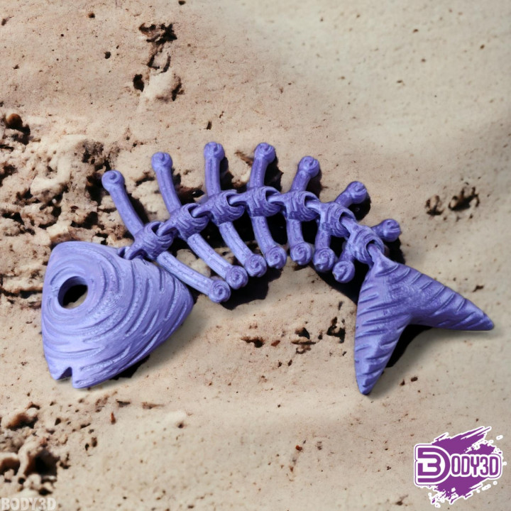 3D Printable Fish Skeleton by BODY3D