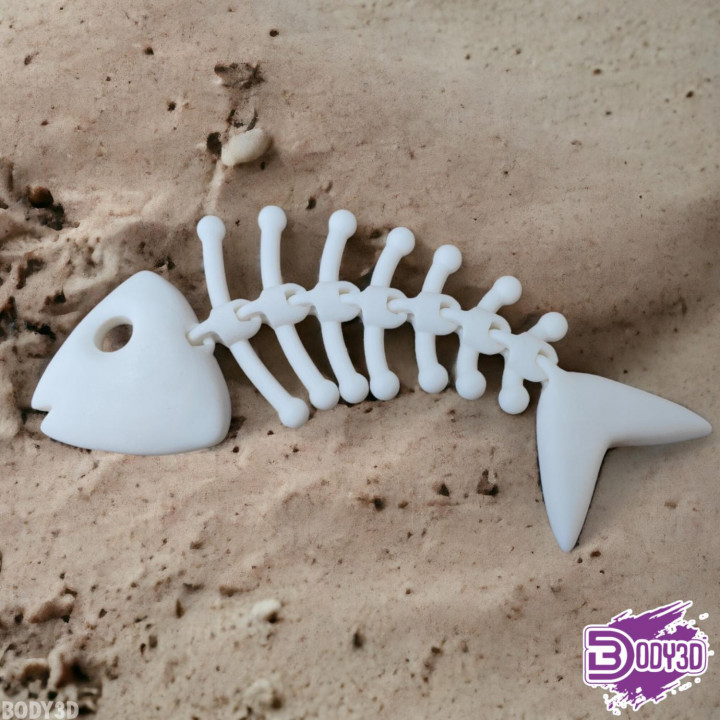 3D Printable Fish Skeleton by BODY3D