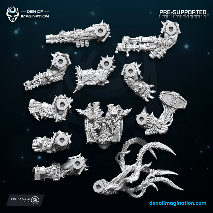 3D Printable Chaos Plague - Juggernaut Multipart Set by WildMesh