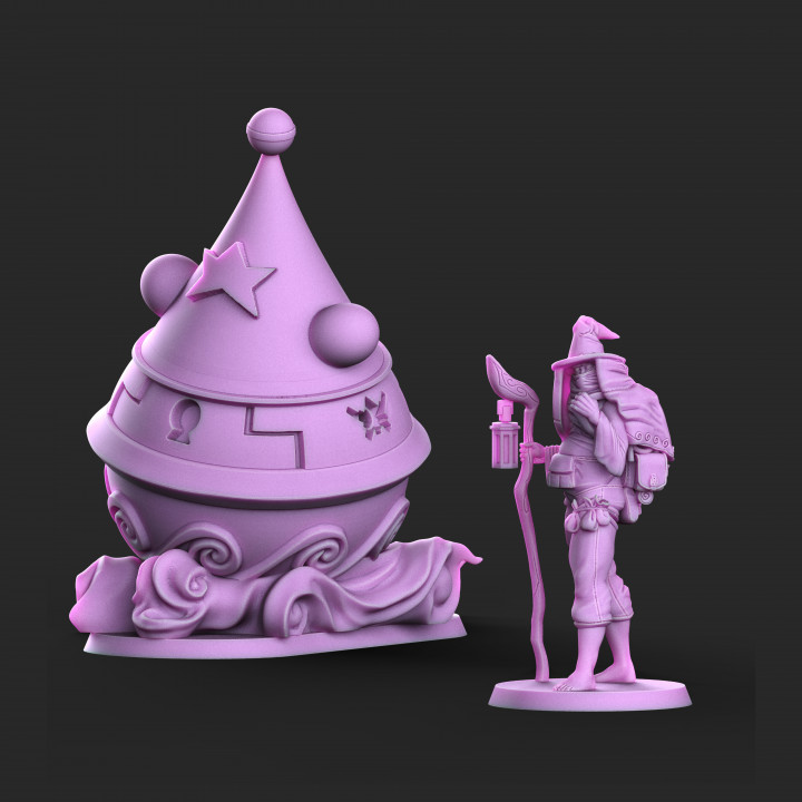 3D Printable Mystery Merchant and magic carrouage by Imp3dsion