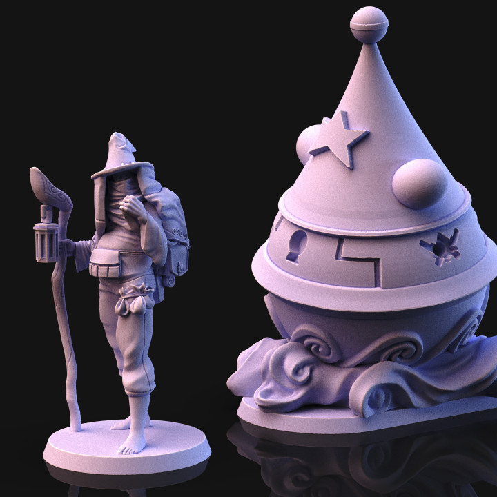 3D Printable Mystery Merchant and magic carrouage by Imp3dsion