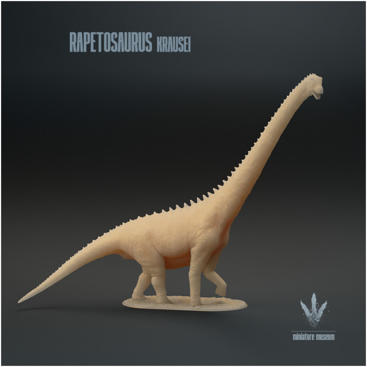 3D Printable Rapetosaurus krausei : Walking by Miniature Museum