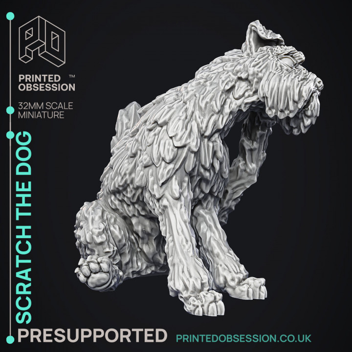 3D Printable Scratch - NPC Dog - PRESUPPORTED - Illustrated and Stats ...