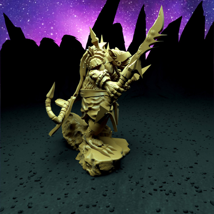 3D Printable Ratkin Clan Leaders - Warrior Set A with multiple models ...