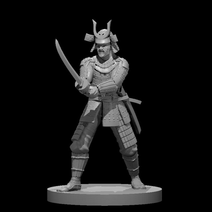 3D Printable Samurai Minis by Miguel Zavala