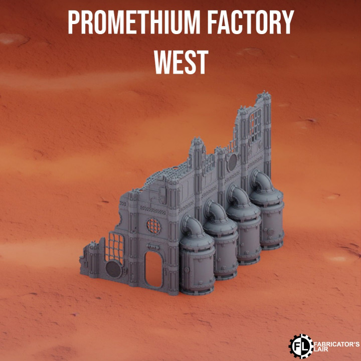 3D Printable Grimdark Industrial Ruins Set #4 by Fabricator's Lair