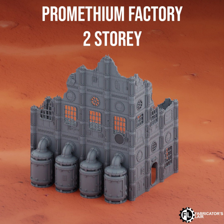 3D Printable Grimdark Industrial Ruins Set #4 by Fabricator's Lair
