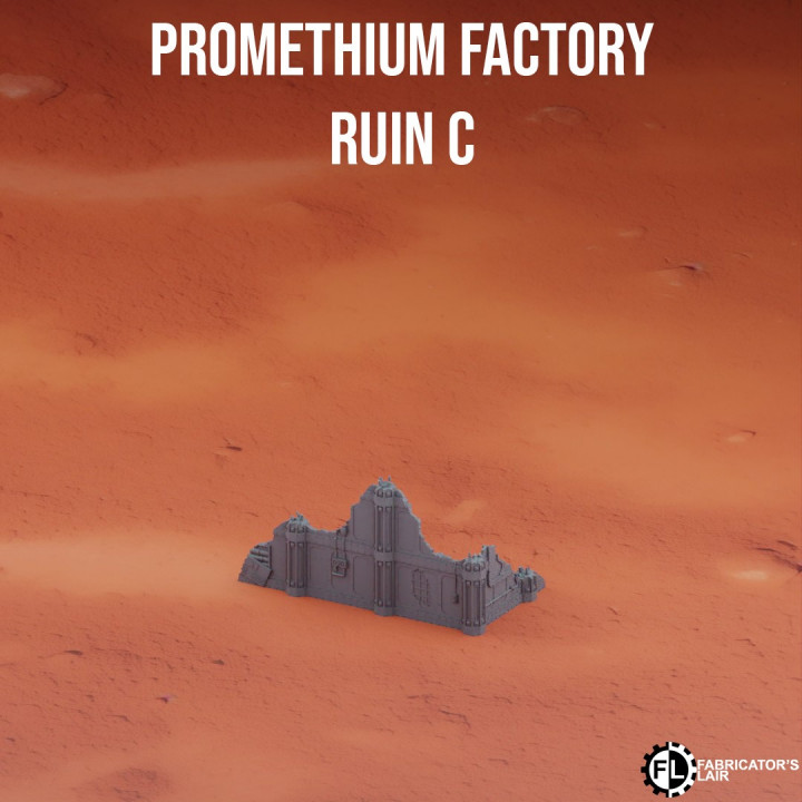 3D Printable Grimdark Industrial Ruins Set #4 by Fabricator's Lair