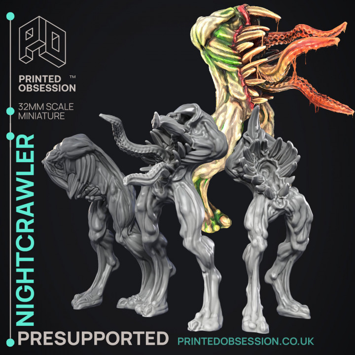 3D Printable Night Crawler - 3 Models - Cryptids of the Darkwoods ...