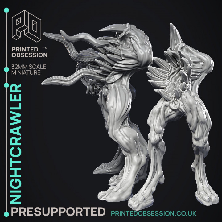 3D Printable Night Crawler - 3 Models - Cryptids of the Darkwoods ...