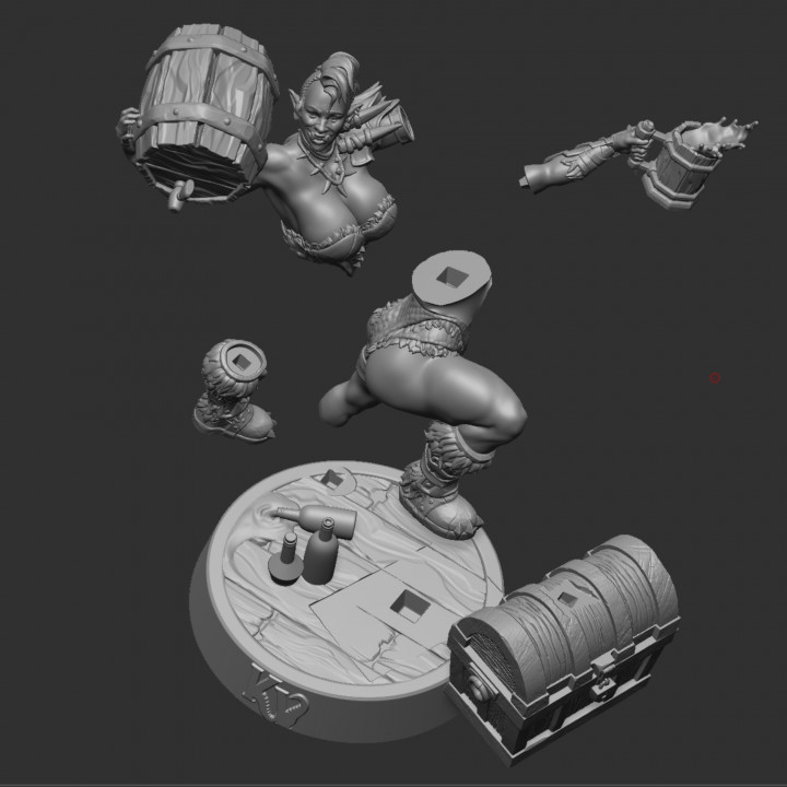 3d Printable Orc Barbarian Pinup By Krakens Vault
