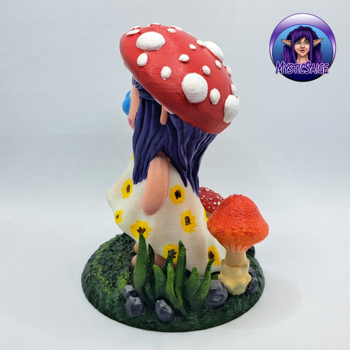 3d Printable Mushroom Girl No Supports Needed By Mysticsaige