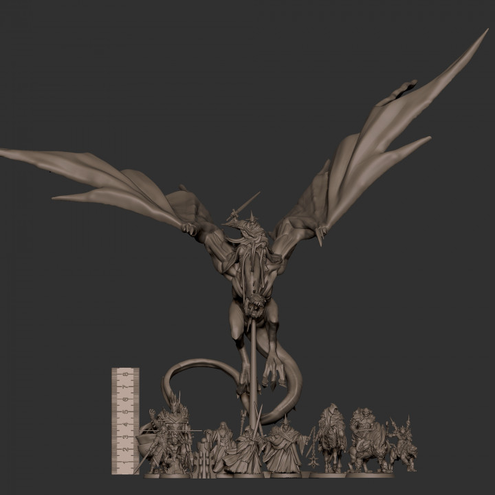 3D Printable Witch-King (Mounted) by Bite the Bullet