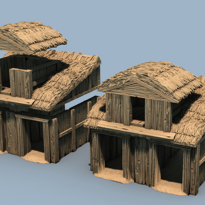 3D Printable Side Stable for Timber Row Houses by GameScape3D
