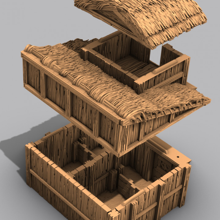 3D Printable Side Stable for Timber Row Houses by GameScape3D