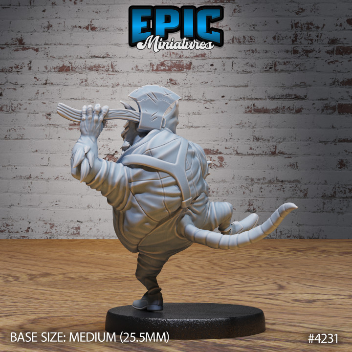 3D Printable Sewer Godfather Rat Throwing / Rodent Warrior / Sewers ...