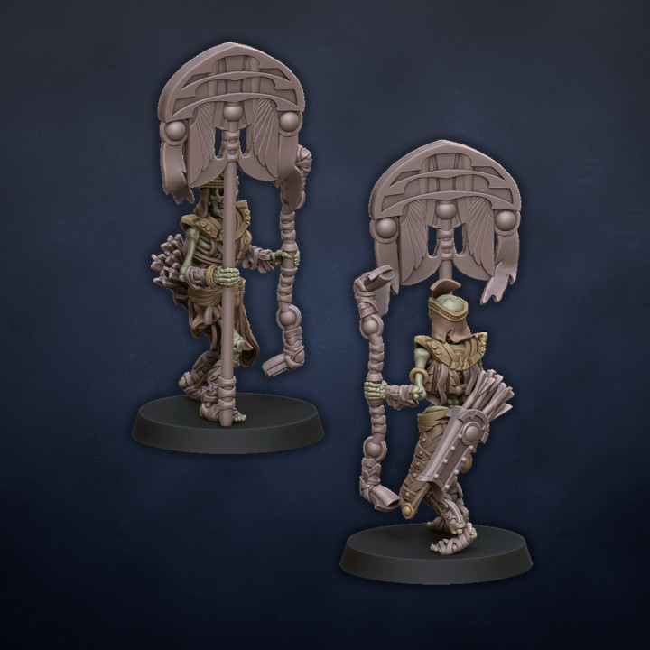 3D Printable Skeleton Archers (Command Group) by Dragon's Lake Miniaturas
