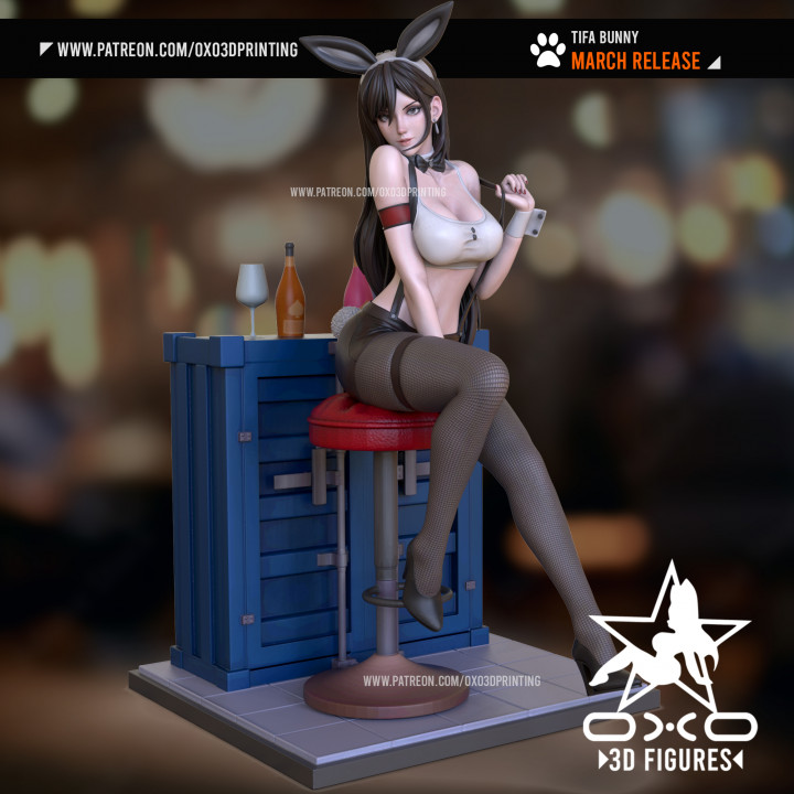 3D Printable Tifa Bunny by OXO3D Figures